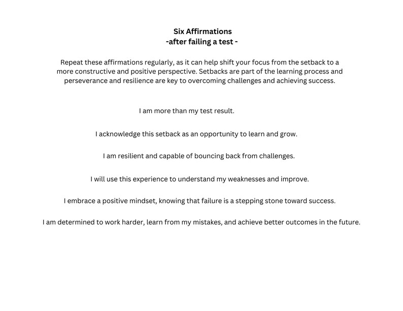 Positive Affirmation Cards for Students, Affirmation Cards for Students ...