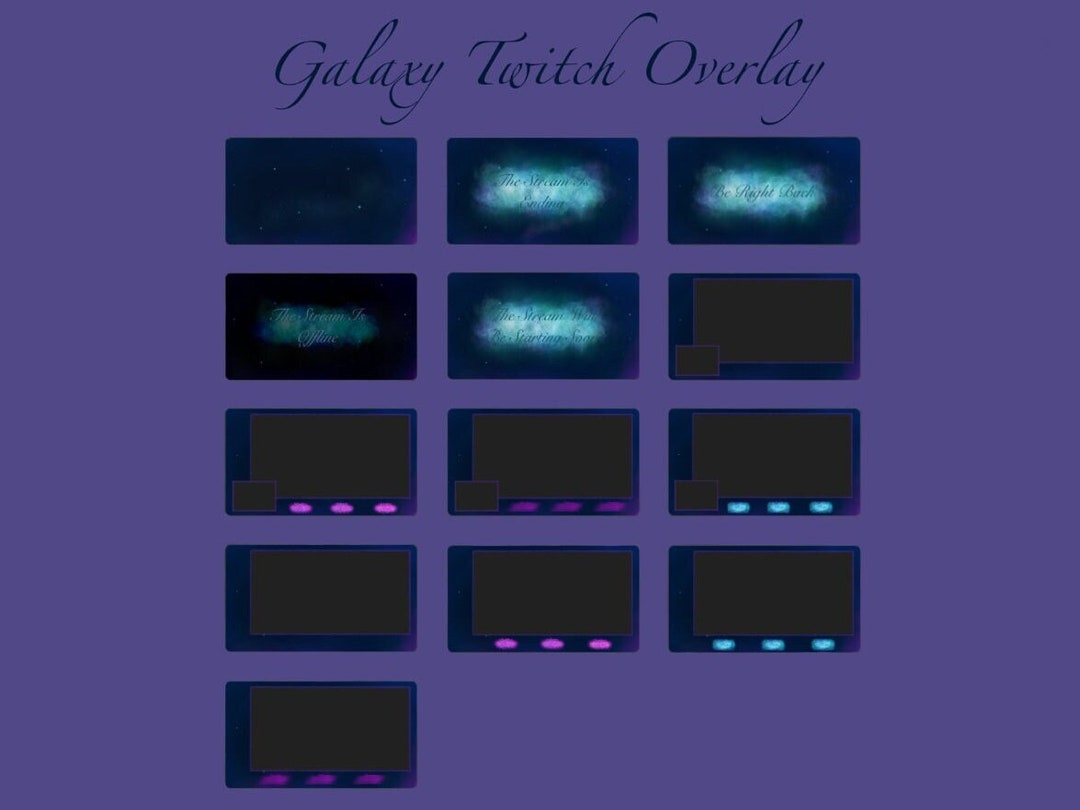 Animated Space Themed Twitch Overlay, Night Sky, Galaxy, Twinkling ...