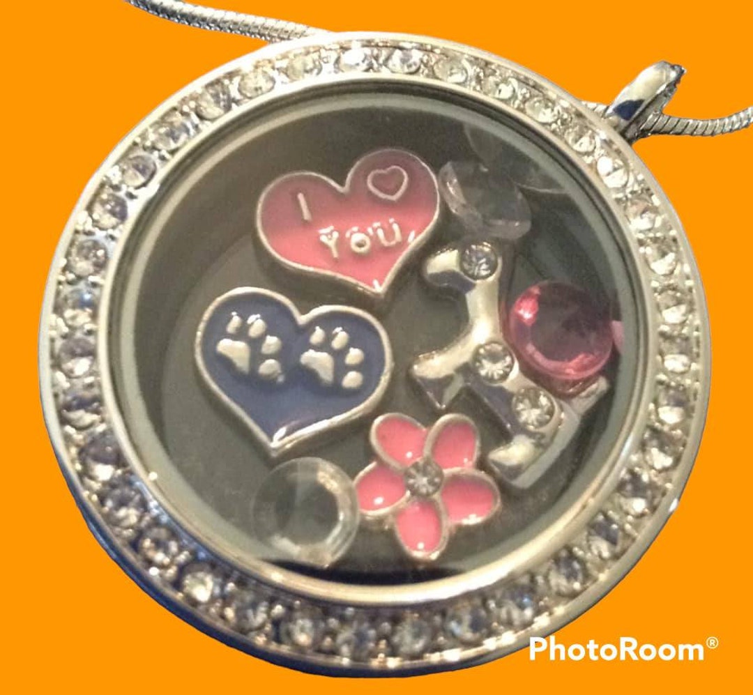 Locket Charm Necklace - Etsy