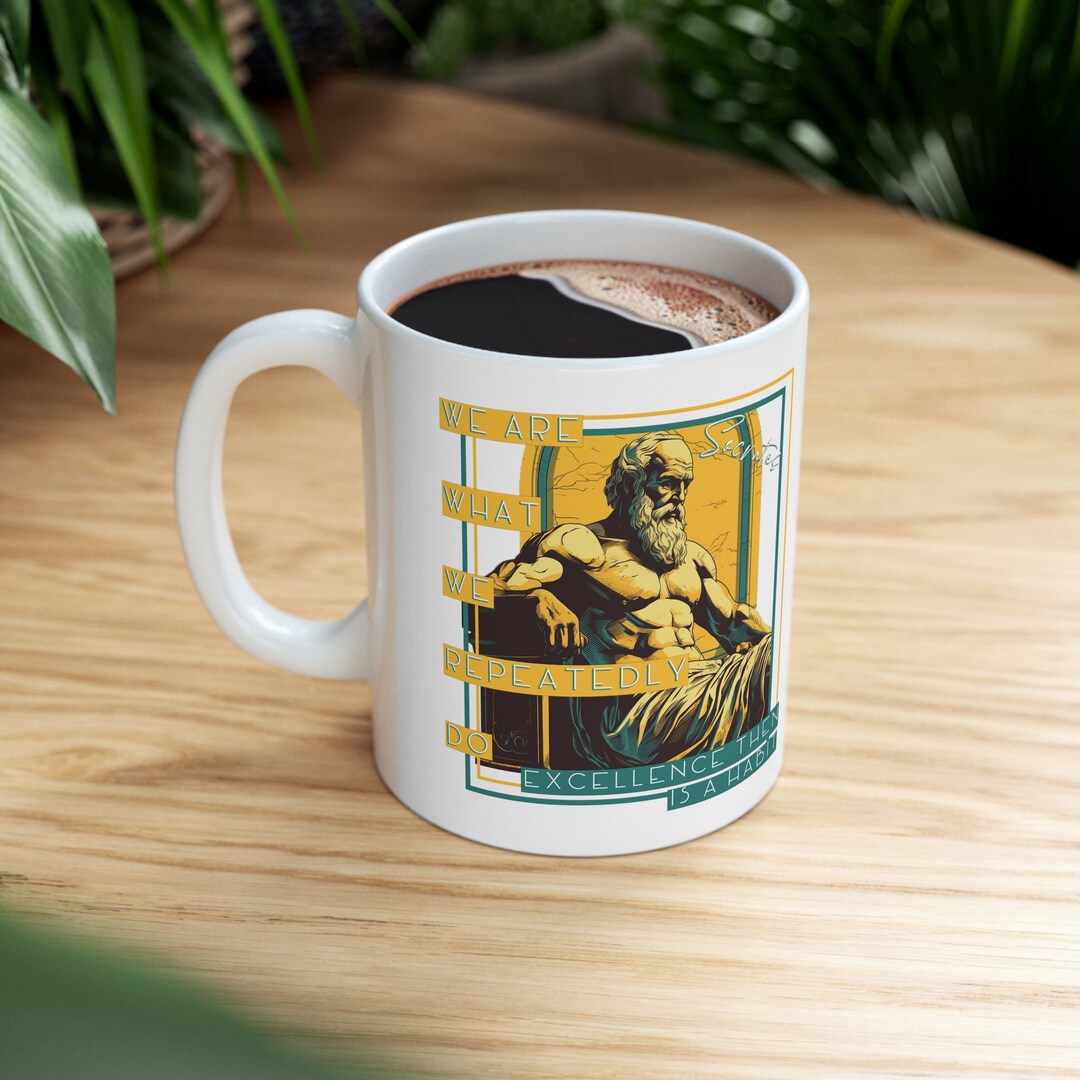 Socrates 'excellence' Coffee Mug Gift - Etsy