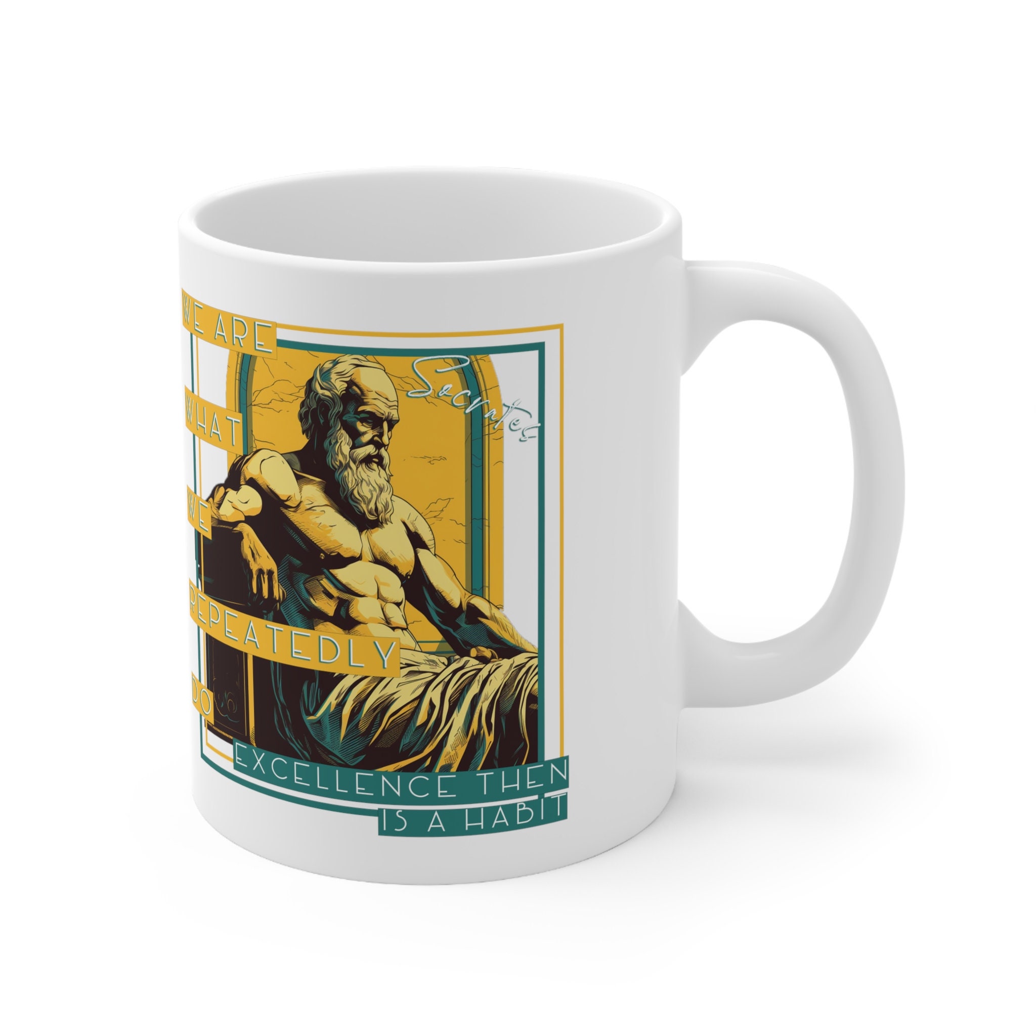 Socrates 'excellence' Coffee Mug Gift - Etsy