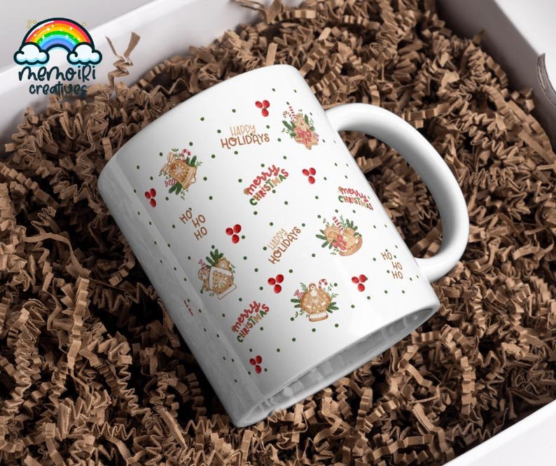 Editable Christmas Mug Template Canva Digital Download for Personalized ...