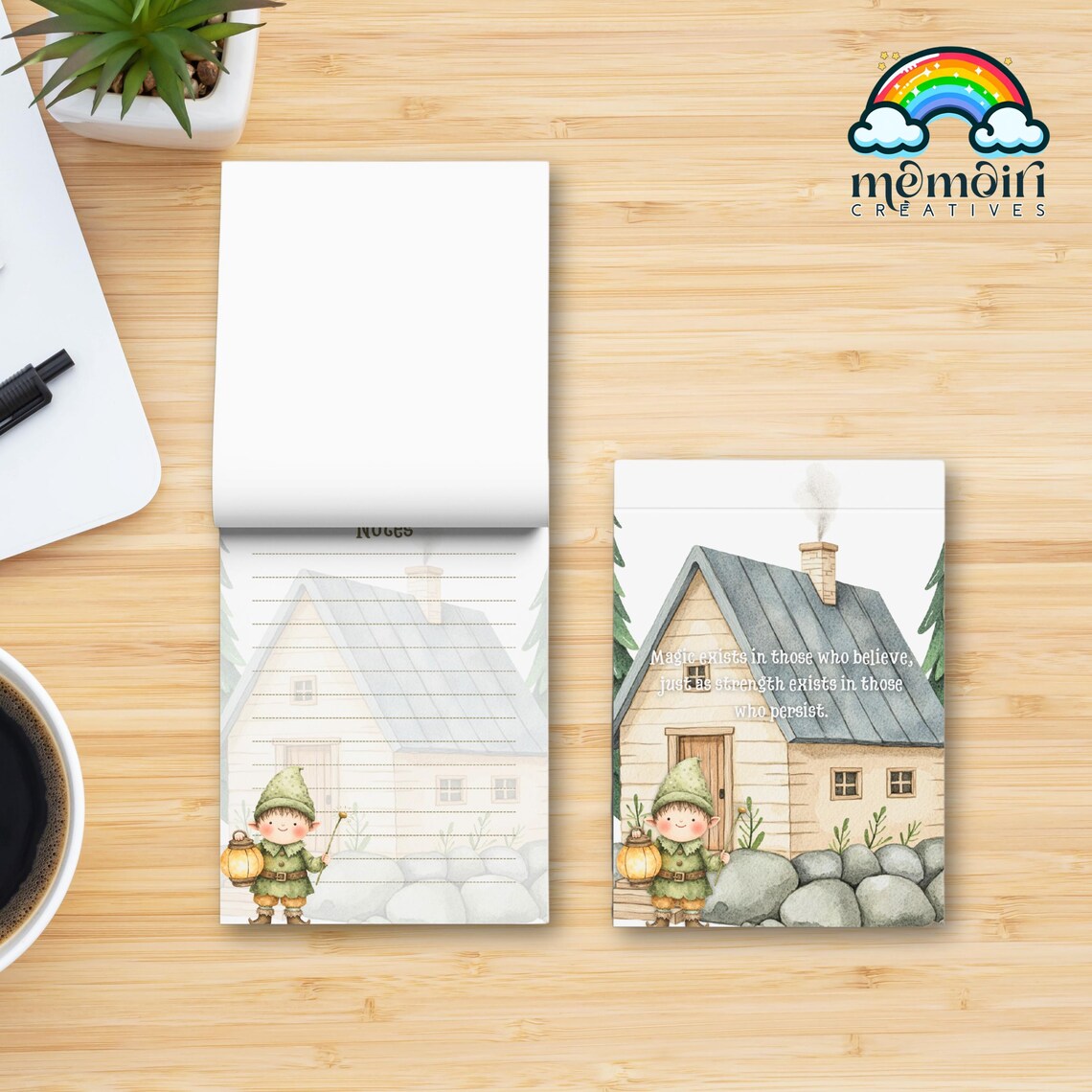 10 Fairy Themed Notepad Printable Aesthetic Digital Notepad Forest ...