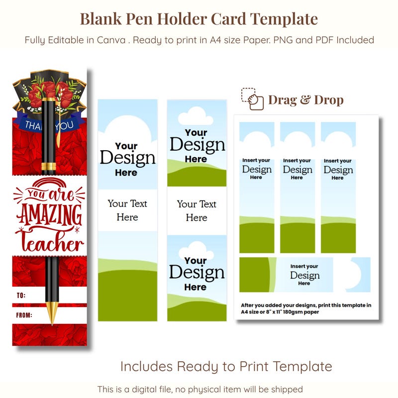 Pen Sleeve Template - Etsy