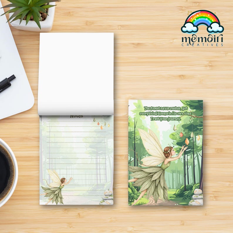 10 Fairy Themed Notepad Printable Aesthetic Digital Notepad Forest ...