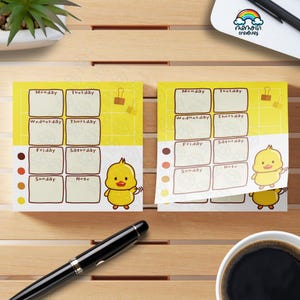 10 Printable Notepads Cute Yellow Ducks Printable Notepad Stationery ...