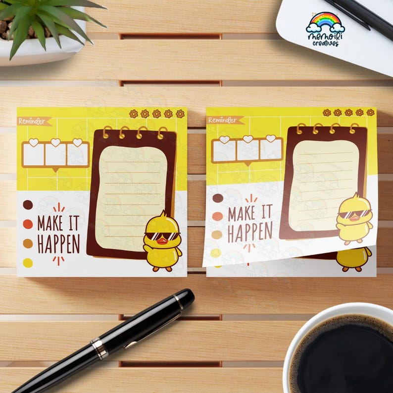 10 Printable Notepads Cute Yellow Ducks Printable Notepad Stationery ...