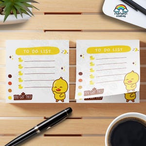 10 Printable Notepads Cute Yellow Ducks Printable Notepad Stationery Ready-to-print Digital ...