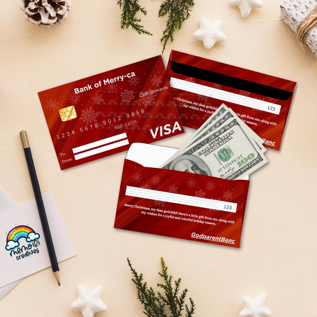 8 Christmas Envelope Atm-inspired 8 Editable Template | 8 Ready-to ...