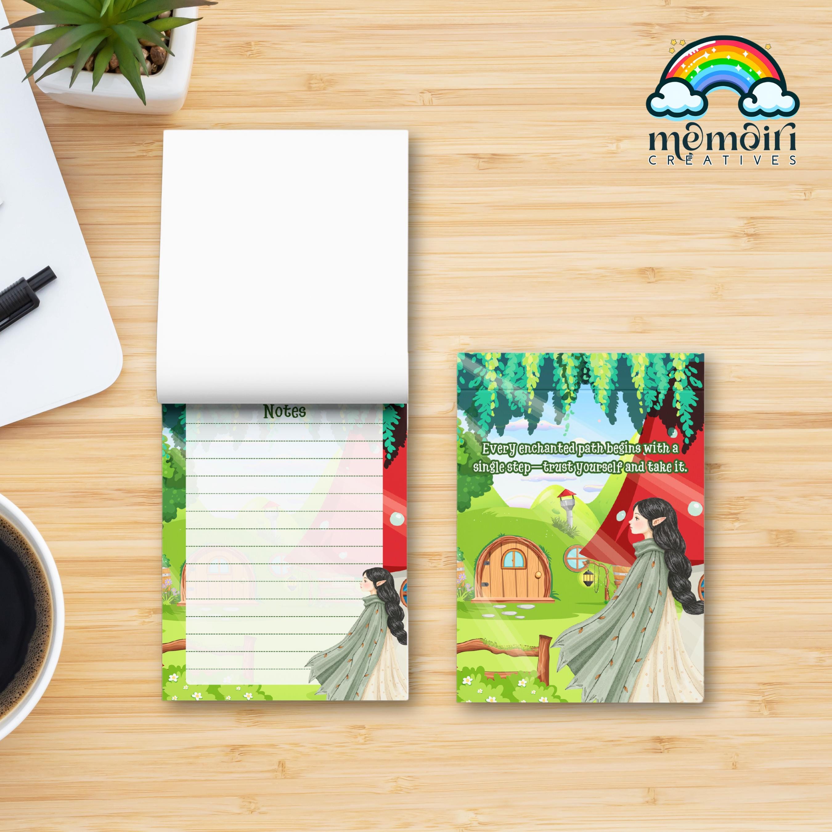 10 Fairy Themed Notepad Printable Aesthetic Digital Notepad Forest ...