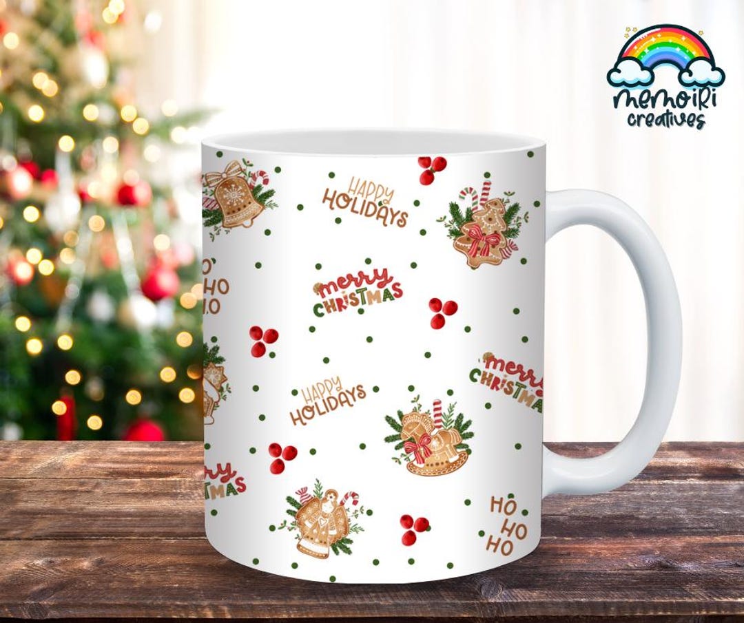 Editable Christmas Mug Template Canva Digital Download for Personalized ...