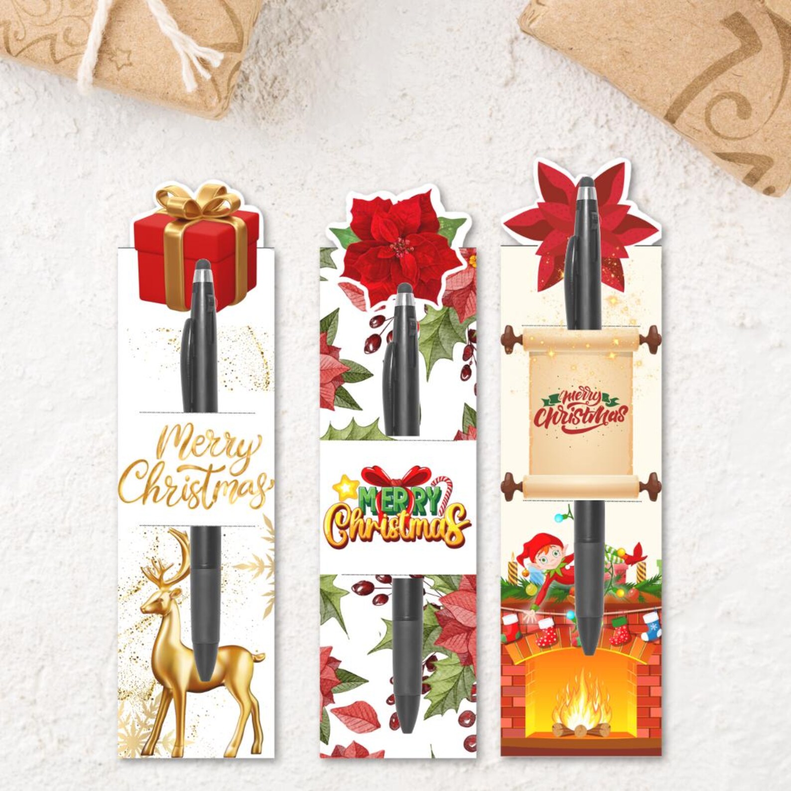 Christmas Pen Sleeve Template Bundle | 40 Canva Editable Designs ...
