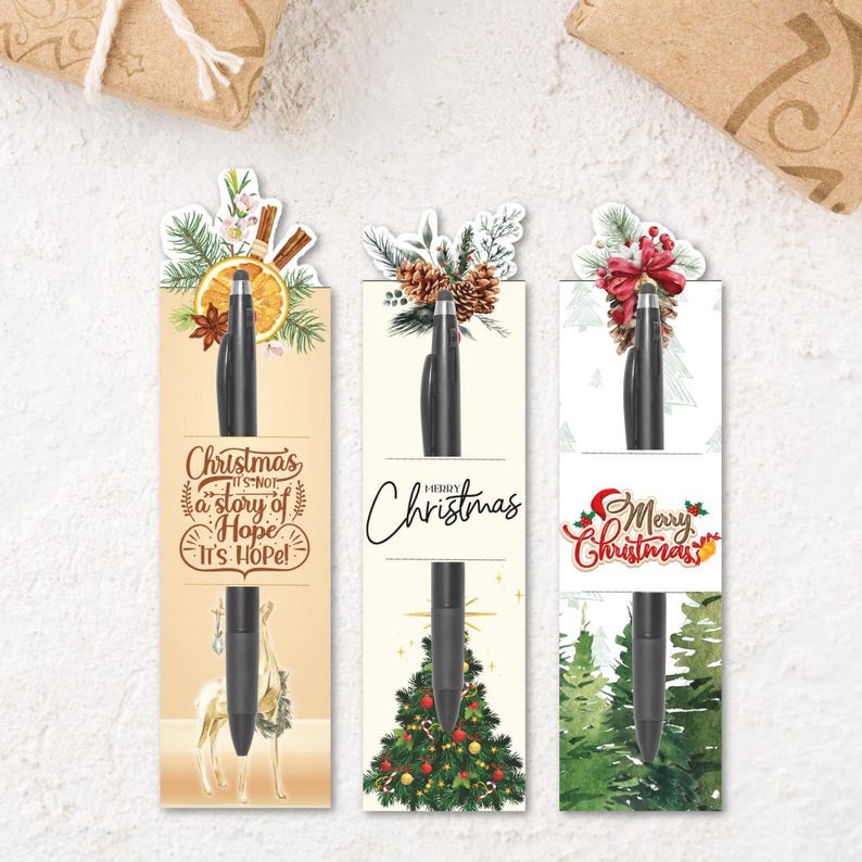 Christmas Pen Sleeve Template Bundle | 40 Canva Editable Designs ...