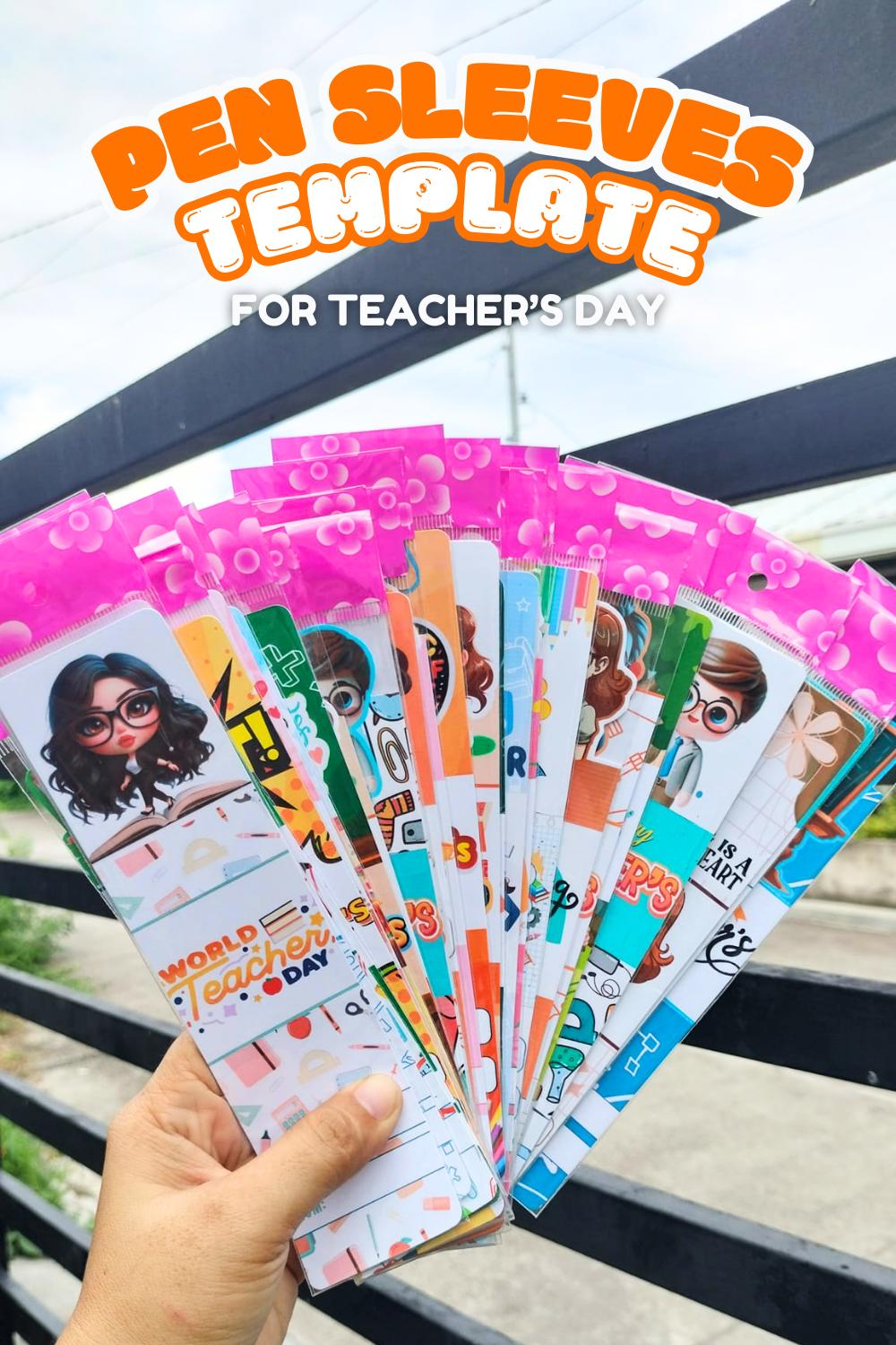 Teacher Pen Sleeve Template: 40 Editable Designs (canva Digital ...