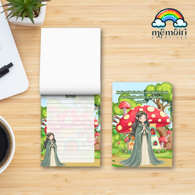 10 Fairy Themed Notepad Printable Aesthetic Digital Notepad Forest ...