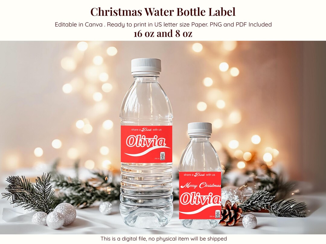 Soda Bottle Label Template Editable Cola Drink Wrap Bundle - Etsy