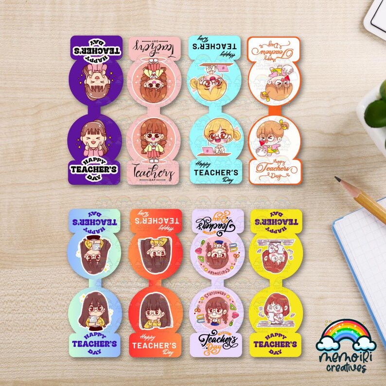 Teacher Bookmark Template Ready-to-print Digital Download Teacher's Day ...