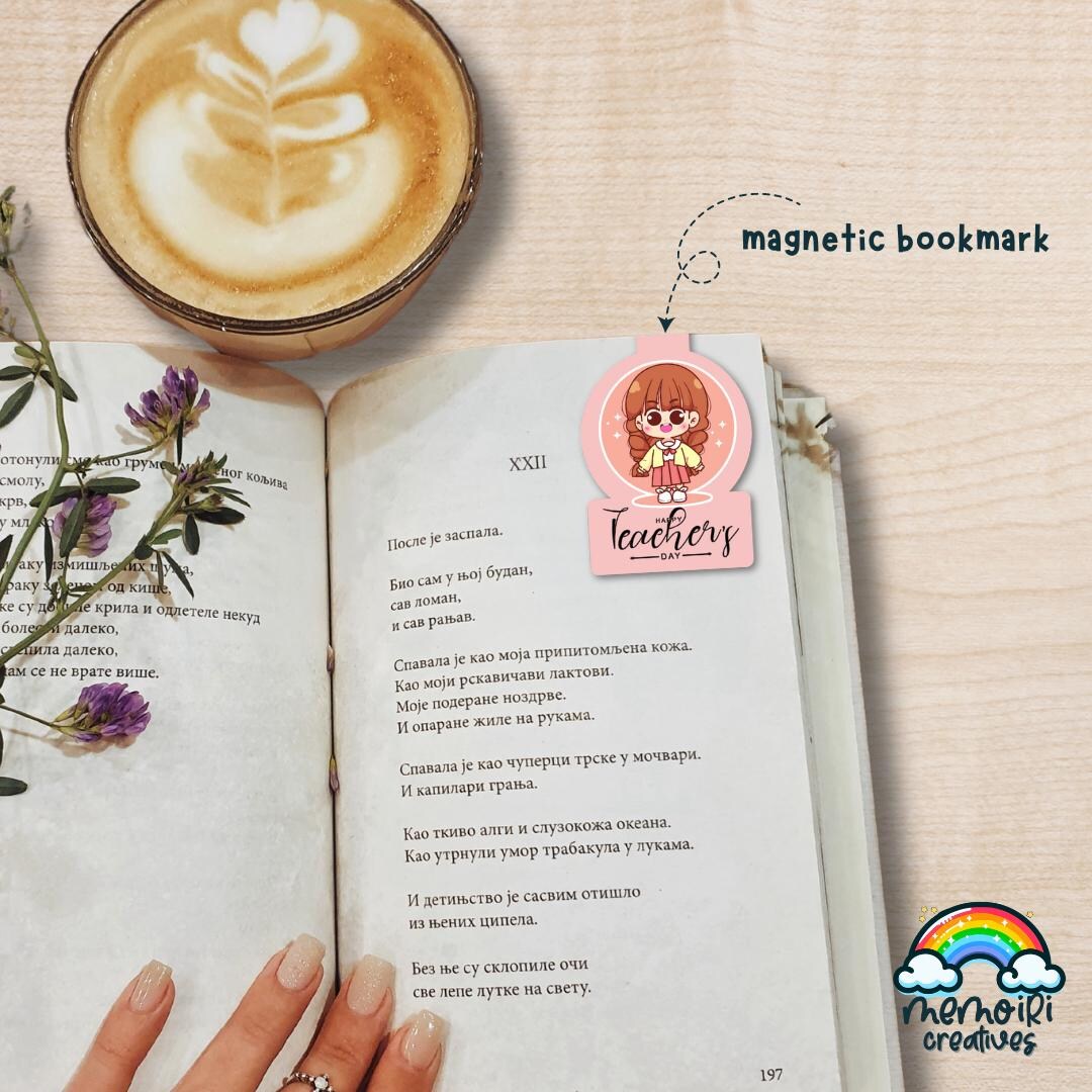 Teacher Bookmark Template Ready-to-print Digital Download Teacher's Day ...