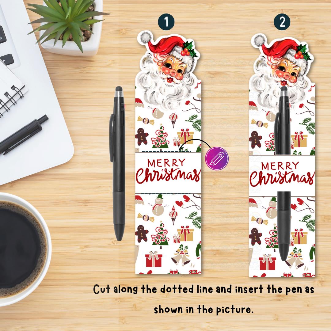40 Christmas Pen Sleeve Template Bundle | 40 Canva Editable Designs ...