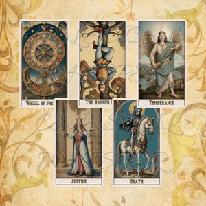Printable Medieval Major Arcana Tarot Cards, Major Arcana Deck, 22 ...