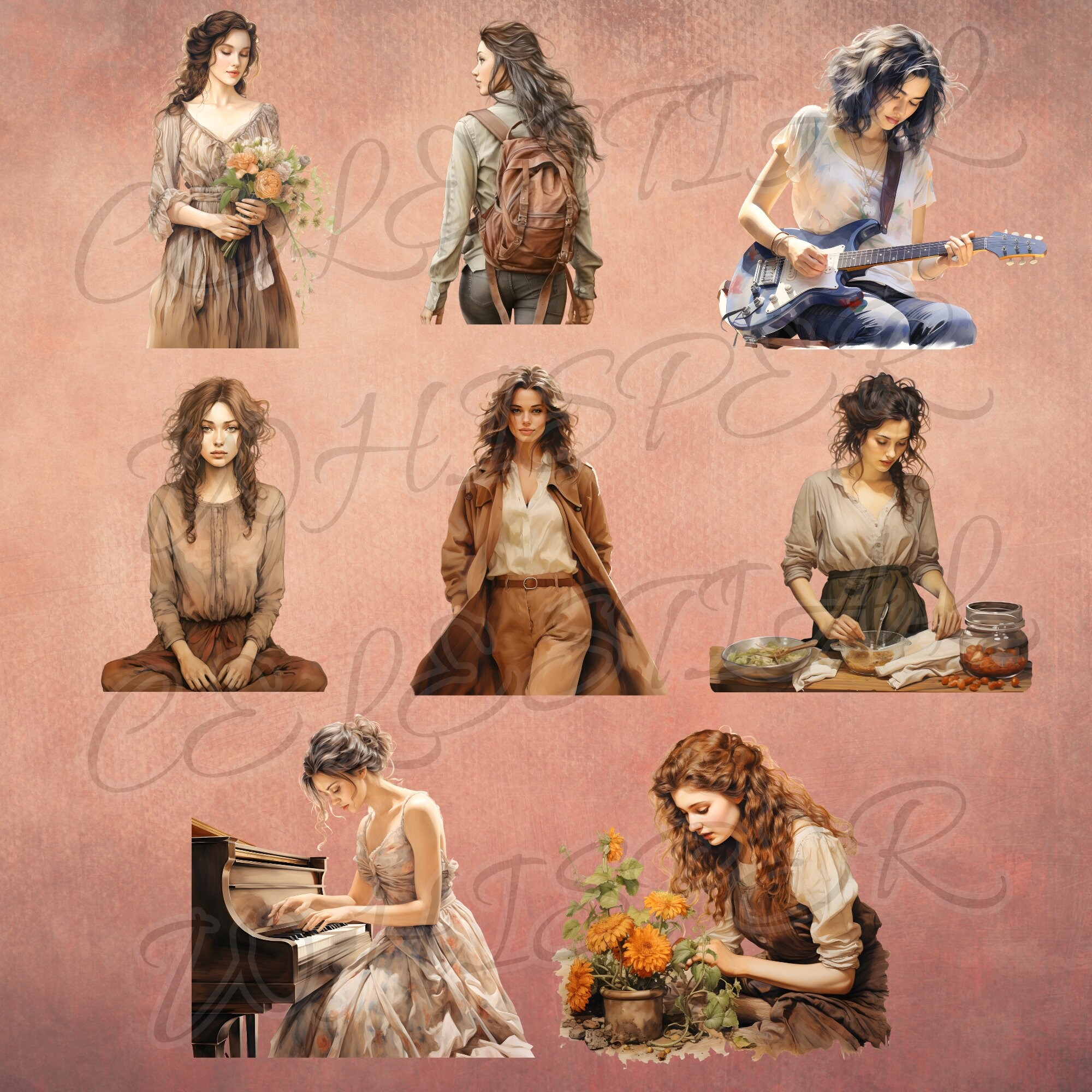 Self Care Moments Clipart, Me Time Girl PNG, Self Love, Creative Women ...