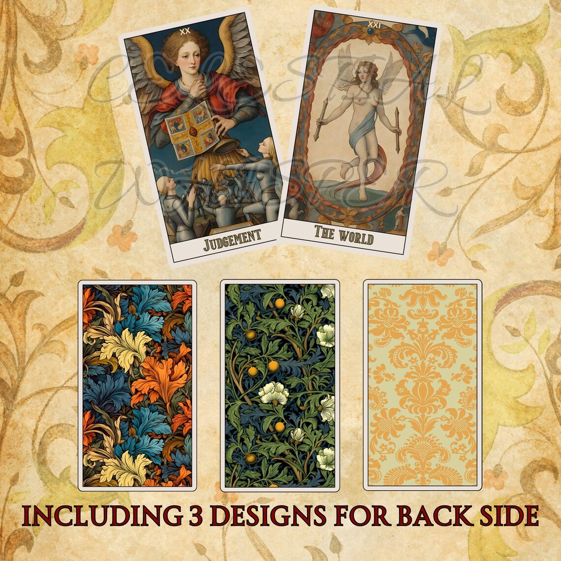 Printable Medieval Major Arcana Tarot Cards, Major Arcana Deck, 22 ...