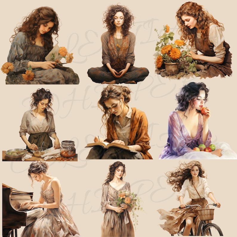 Self Care Moments Clipart, Me Time Girl PNG, Self Love, Creative Women ...