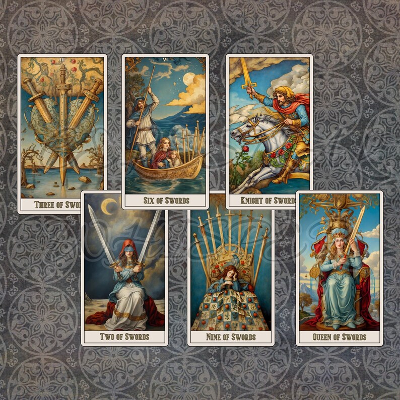 Printable Tarot Deck Renaissance, 78 Cards Tarot Deck PDF, Downloadable ...