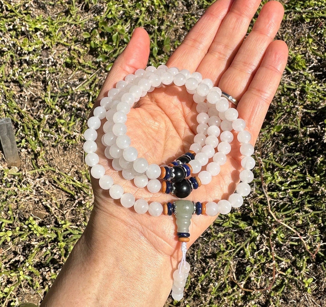 7.2mm Certified Natural Qinghai Icy Translucent White Hetian Nephrite ...