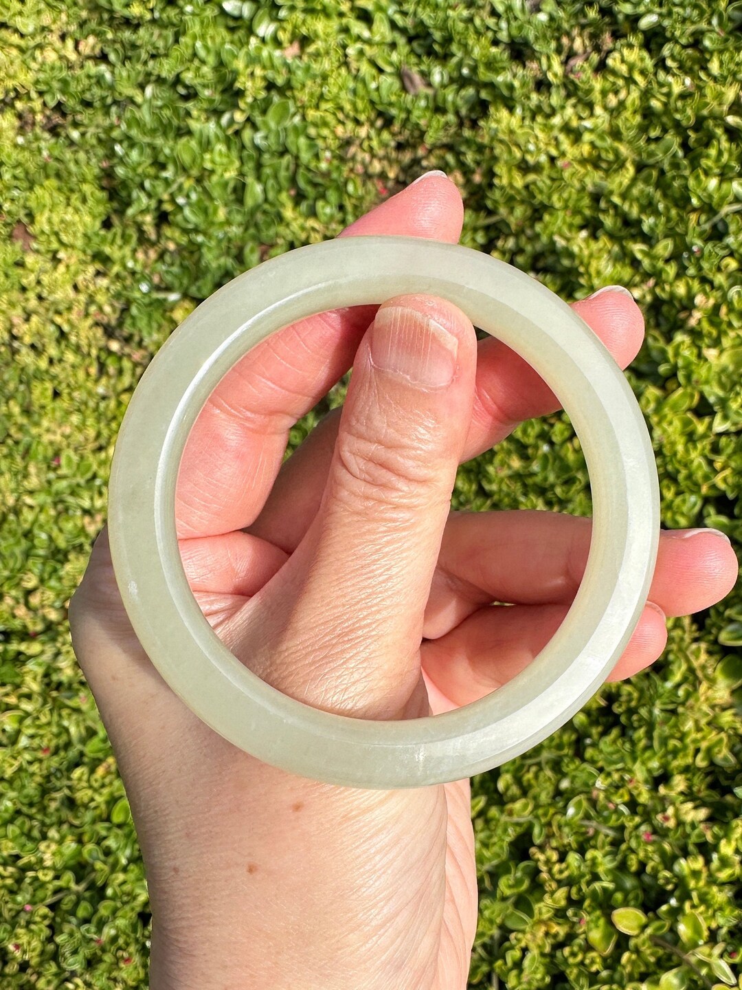 57.7mm Natural Hetian Nephrite Yellow-green Jade Bangle 和田玉黄口手镯 - Etsy