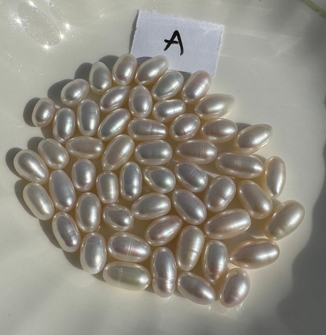 White Freshwater Natural Pearls, No Drill or No Hole, Non-nucleated ...
