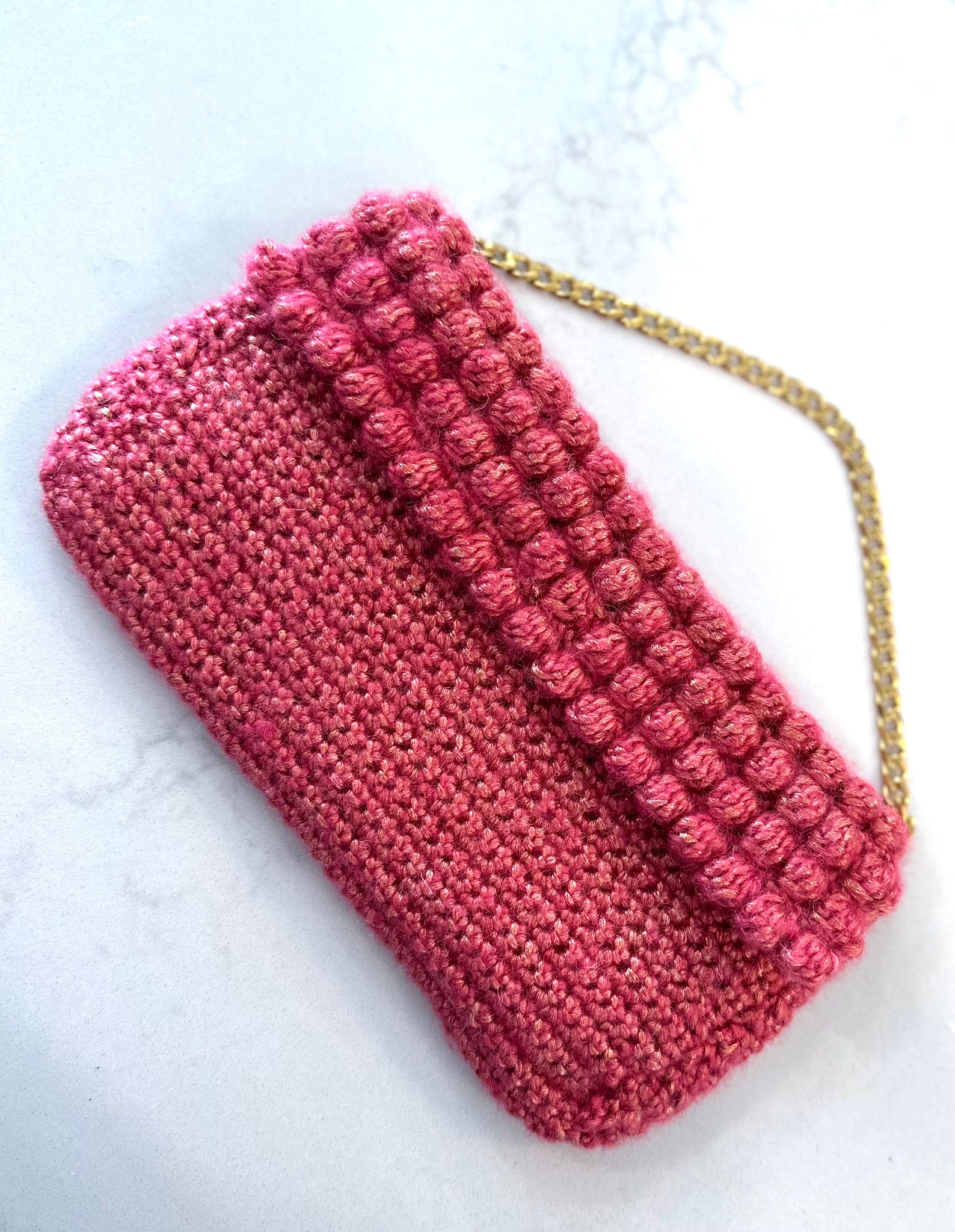 Bobble Stitch Crochet Clutch Purse With Chain (DIGITAL PATTERN) - Etsy