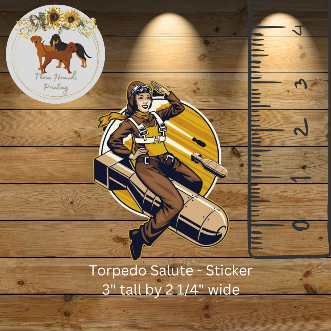 Torpedo Salute - Die Cut Sticker, Water Bottle Sticker, Journal Decal ...