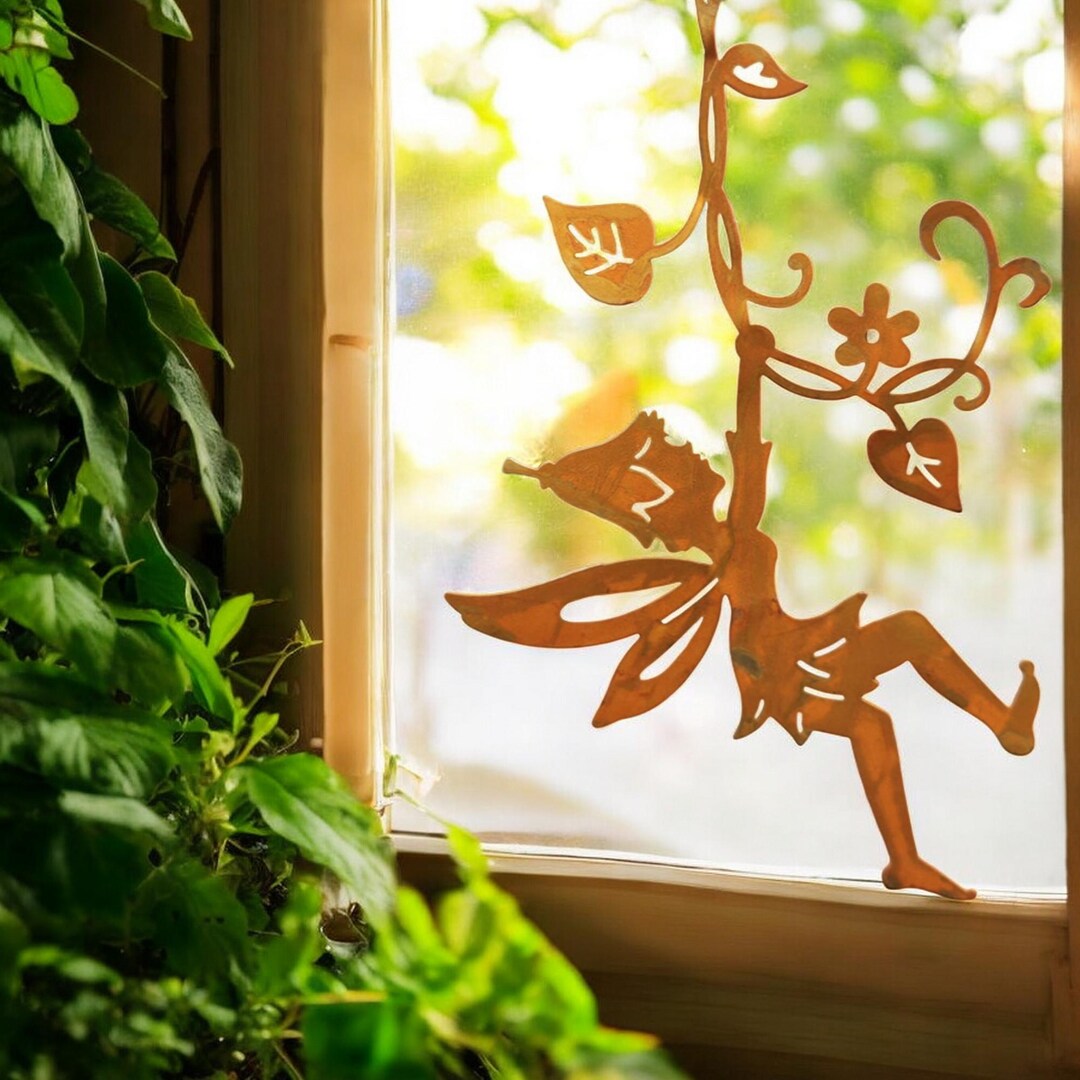 Magical Rusty Climbing Fairy Statues, Rusty Fairy Garden Decorations ...