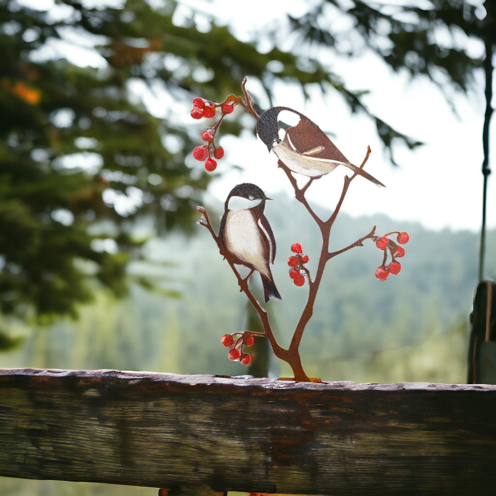 Rusty Metal Bird Silhouette Garden Decor, Metal Garden Outline UK ...