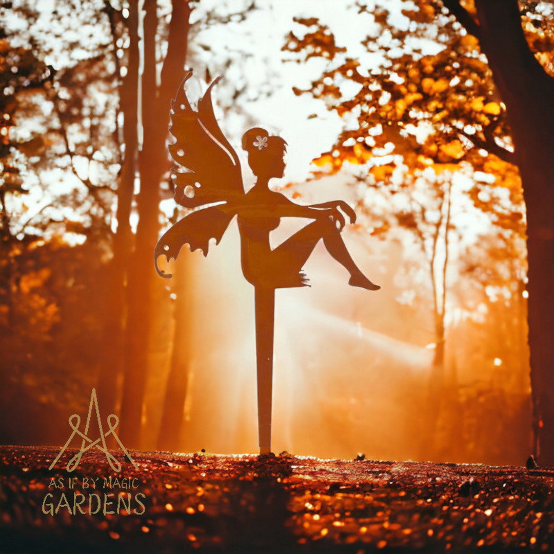 Magical Rusty Fairy Garden Decorations, Rusty Iron Fairies, Garden ...