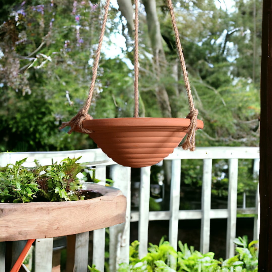 Terracotta Hanging Planters, Rustic Terracotta Flower Pots, Retro ...