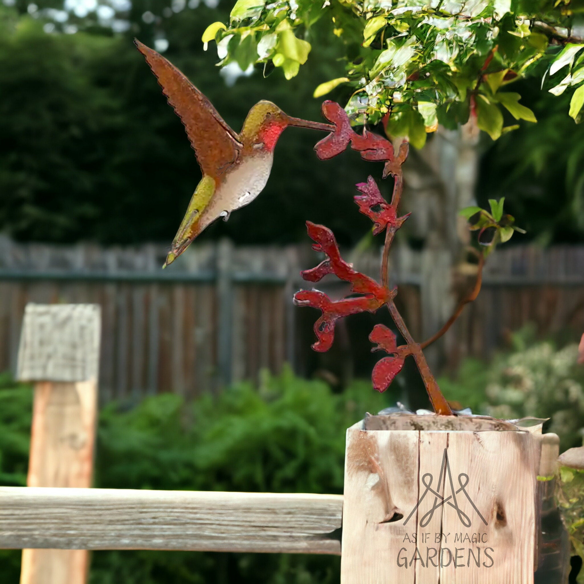 Colourful Metal Birds Garden Decoration, Rusty Metal Bird Garden Stake ...