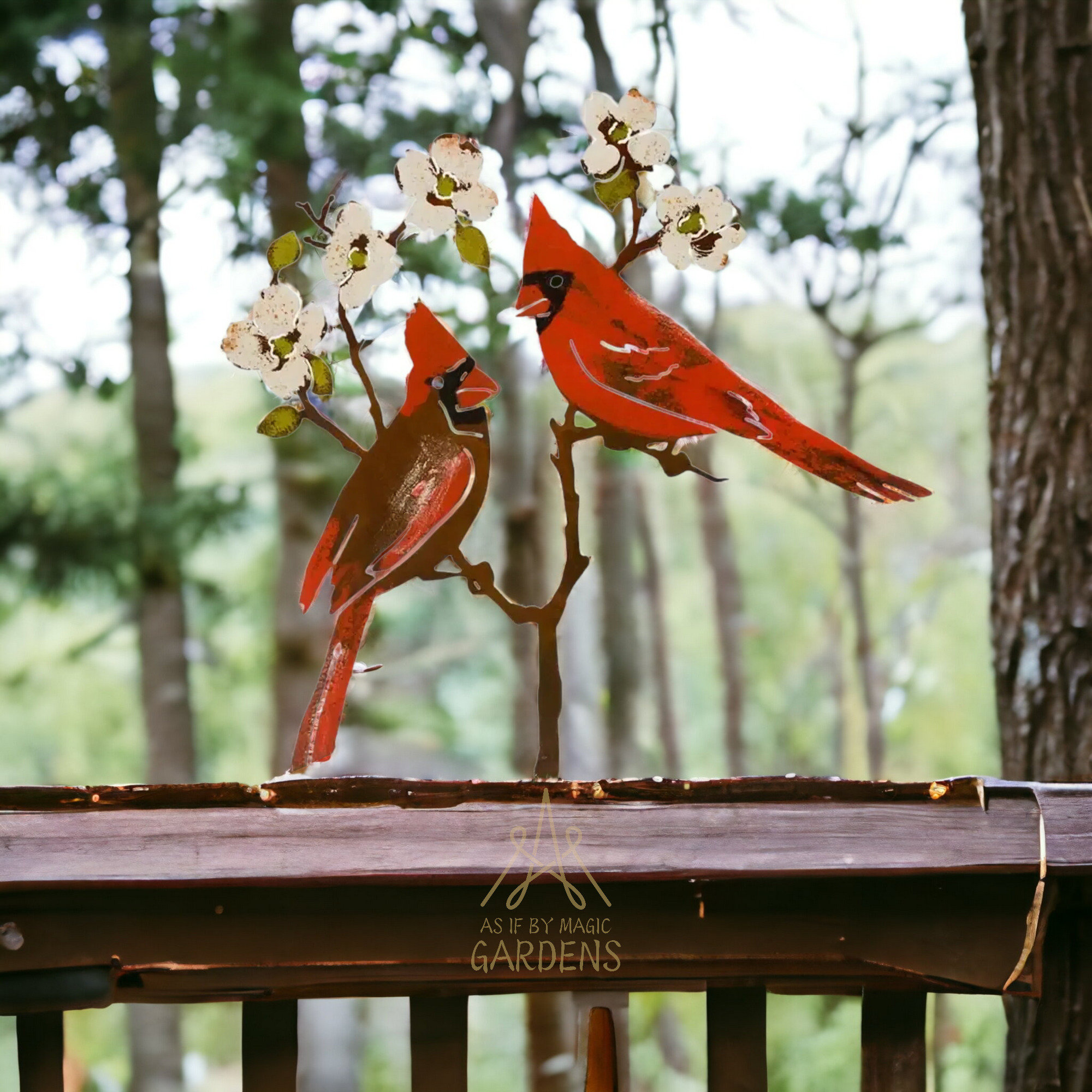 Colourful Metal Birds Garden Decoration, Rusty Metal Bird Garden Stake ...