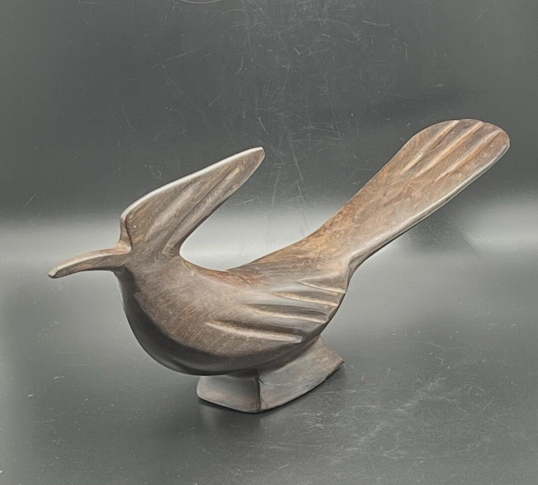 Vintage Iron Wood Roadrunner: Carved & Polished, Southwest Art, Wood ...