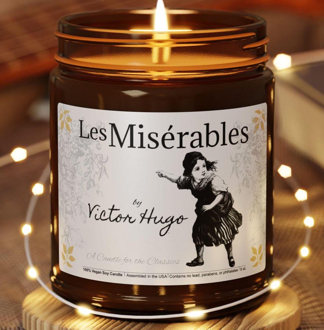 A Candle for the Classics, Les Miserables, by Victor Hugo, Scented Soy ...