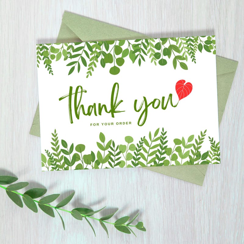 Foliage Thank You Cards - Etsy