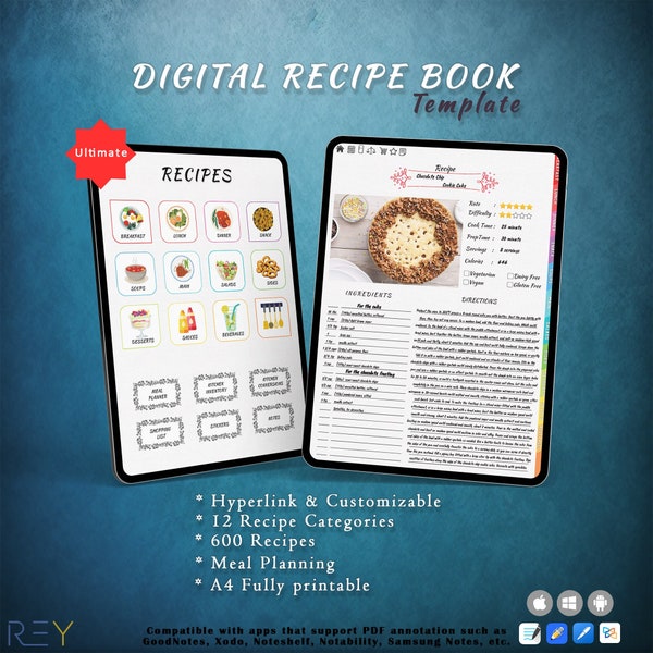 Blank Recipe Book - Etsy