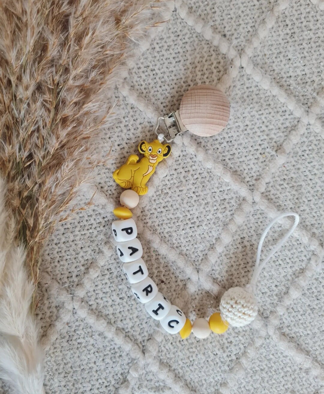 Lion King Pacifier Chain Simba | Handmade Lion King Pacifier Chain ...