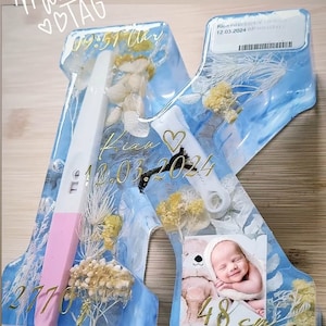 Handmade Baby Birth Keepsake Resin Customizable Souvenir With Embedded ...