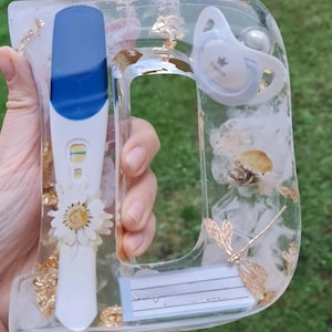 Handmade Baby Birth Keepsake Resin Customizable Souvenir With Embedded ...