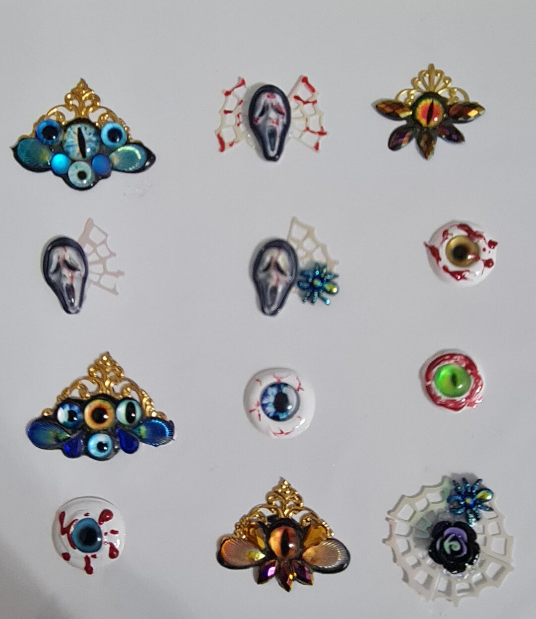 Face Painting Halloween Blings | Horror Face Jewelry Stickers | Bling ...