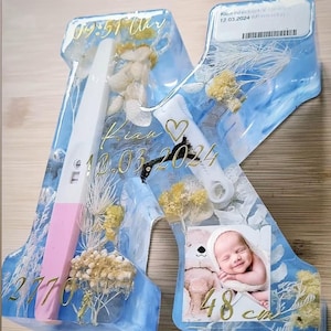 Handmade Baby Birth Keepsake Resin | Customizable Souvenir With ...