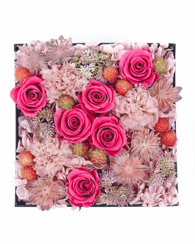 Preserved Pink Roses With Hydrangeas | Scented Forever Flower Box Gift ...