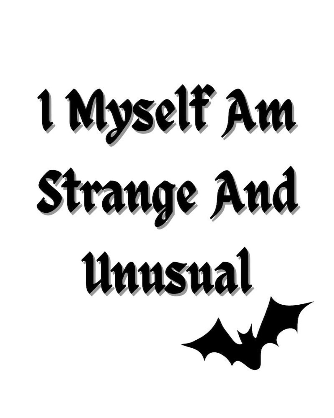 I Myself Am Strange and Unusual Bat Beetlejuice 80s SVG and PNG Print ...